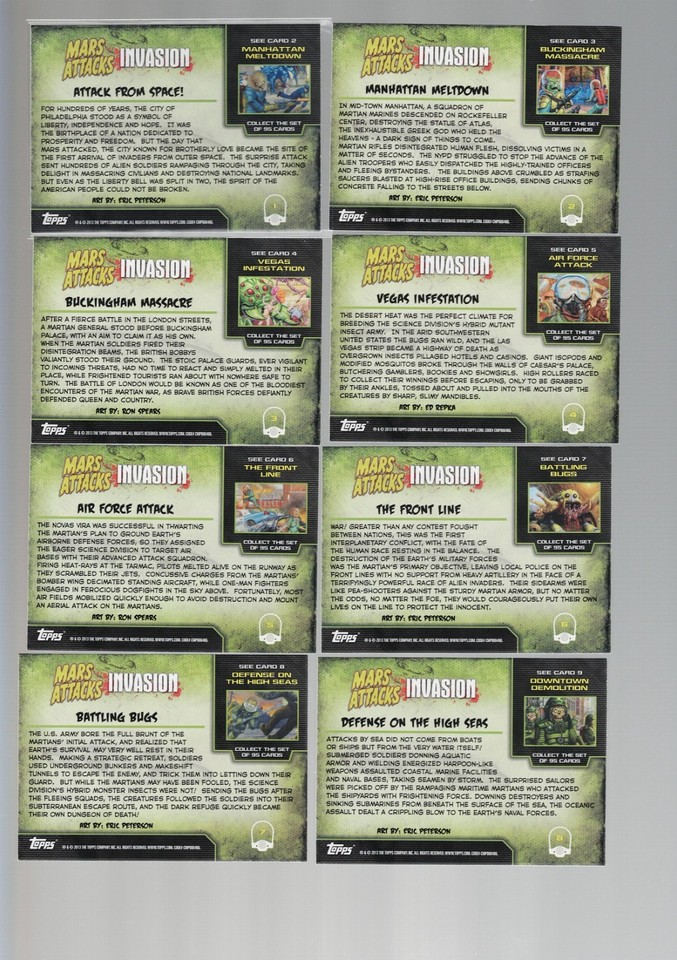 2013 Topps Mars Attacks Invasion 95 Card Complete Base Set | eBay