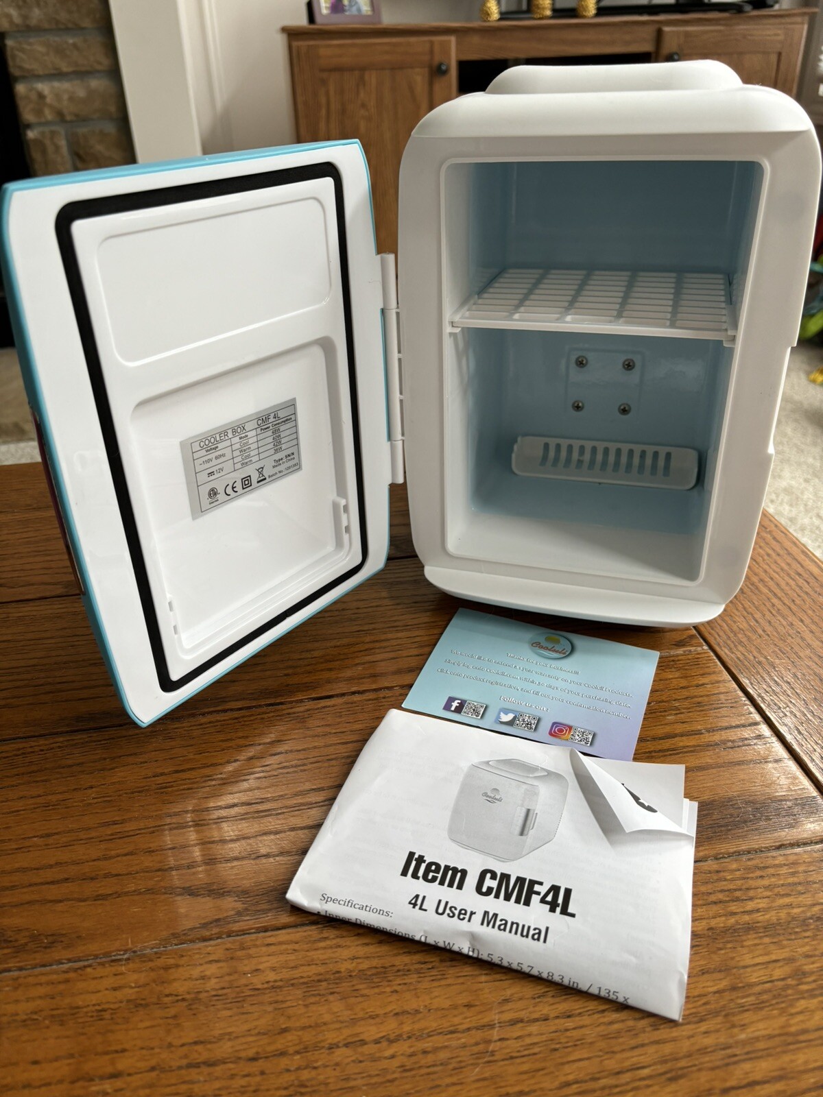 Cooluli CMF4L Portable Teal Mini Fridge Electric Cooler and Warmer | eBay