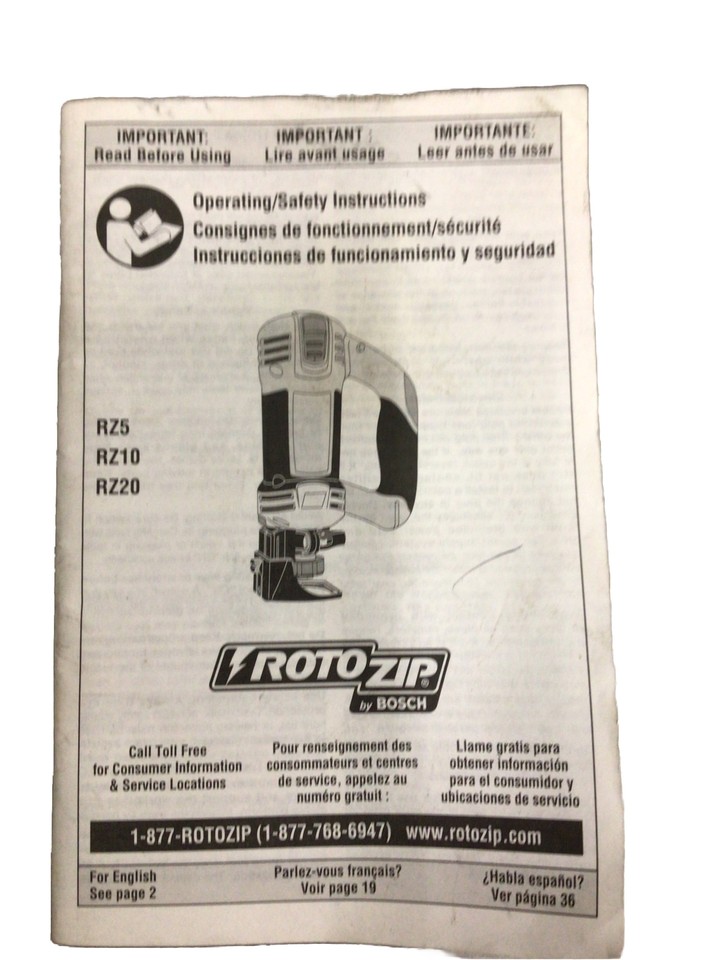 Bosch RotoZip RZ20 Saw With Accessories as Shown in the Photos | eBay