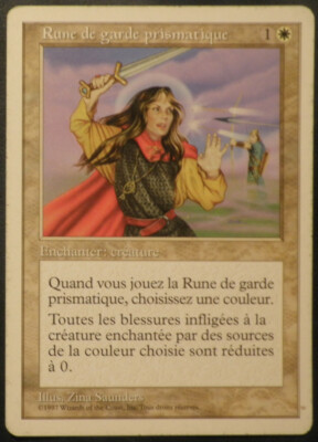 mtg magic prismatic ward 5 th fifth 1997 FRENCH vf fr Rune de garde ...