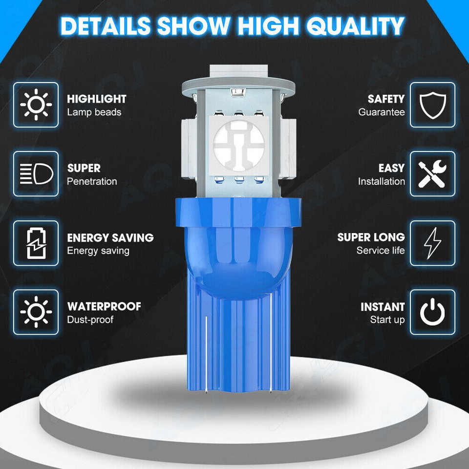 blue T10 upgrade LED Bulbs Instrument Gauge Cluster Dash Lights kit For ...