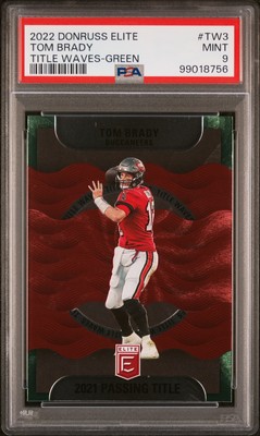 2022 Panini Donruss Elite Title Waves #TW3 Tom Brady Title Waves-Green ...