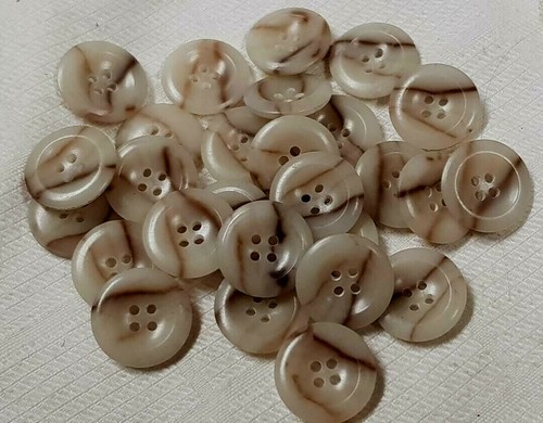 LOT 100 ANCIENS BOUTONS GALALITHE TON MARRON BEIGE GRIS 20 mm # E1 | eBay