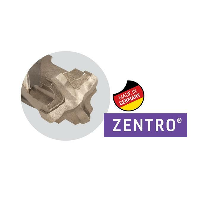 Qty 2 Masonry SDS Plus 4 Cut Head 10mm x 160mm German Zentro Drill Bit ...