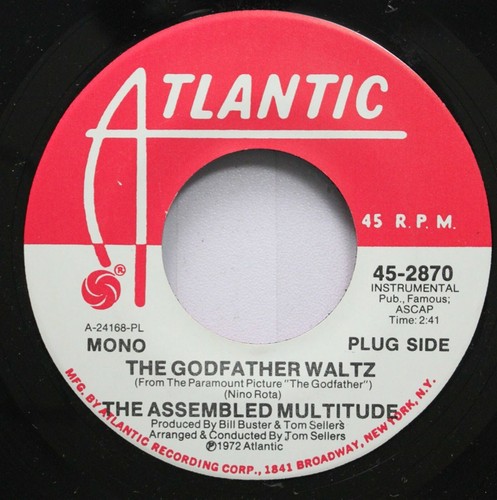 Pop Promo 45 The Assembled Multitude - The Godfather Waltz / The ...