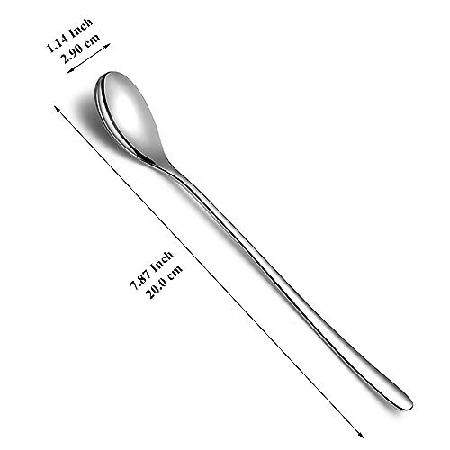 Long Handle Iced Tea Spoons Set Of 12 Pieces Stainless Steel Teaspoons ...
