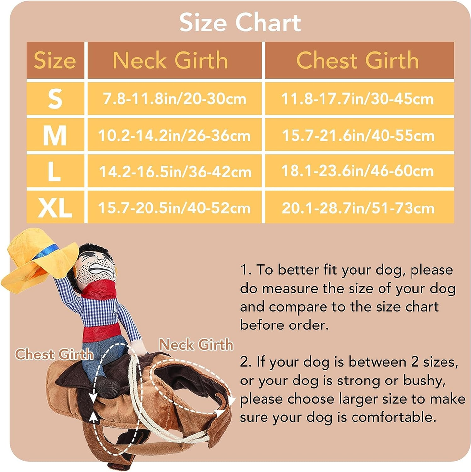 Dog Costume - Cowboy & Halloween Pet Cosplay, Funny Party Suit with ...