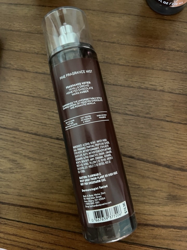3 BATH & BODY WORKS CHOCOLATE AMBER FINE FRAGRANCE MIST BODY SPRAY 8 OZ ...
