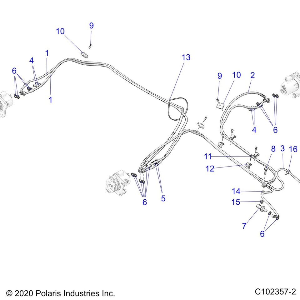 Polaris Brake Line, Aux, Genuine OEM Part 1913041, Qty 1 | eBay