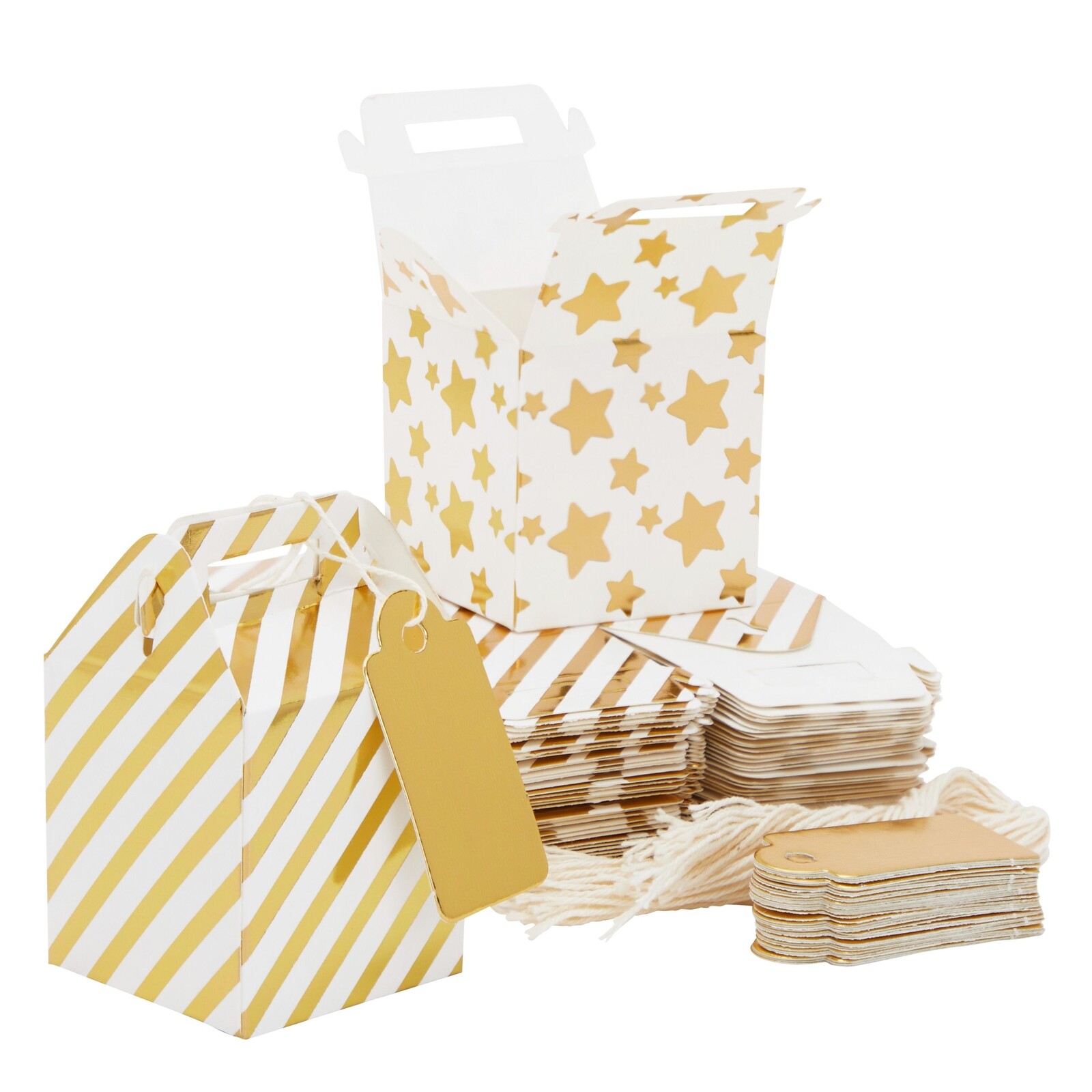 36 Pack Mini Gold Gift Boxes for Wedding, Tiny 2x2x2 Favor Boxes with ...