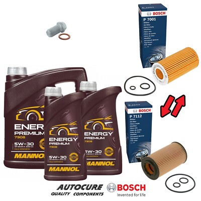 FOR MERCEDES C220 2.1 CDI 2008 ONWARD W204 BOSCH OIL FILTER SERVICE KIT ...