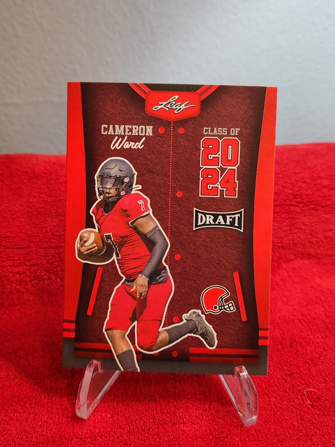 2023 Leaf Draft - Class of 2024 Red #78 Cameron Ward Washington State ...