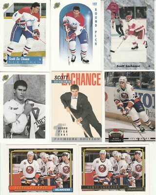 🏒 Huge 25 different SCOTT LaCHANCE cards lot 1991 - 2000 Islanders ...