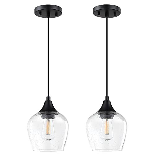 Dolaimy House 2 Pack 1 Light Indoor Mini Hanging Kitchen Island Pendant ...
