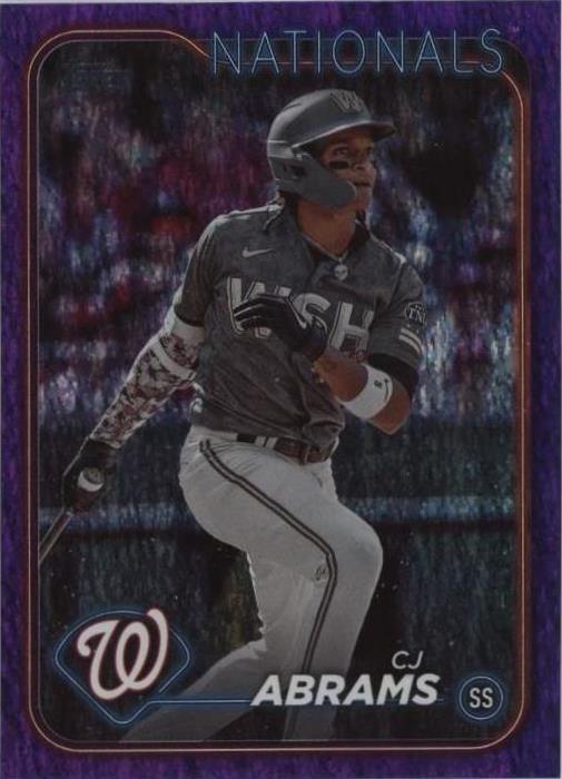 2024 Topps Series 1 - C.J. Abrams #37 Purple Holofoil /799 for sale ...