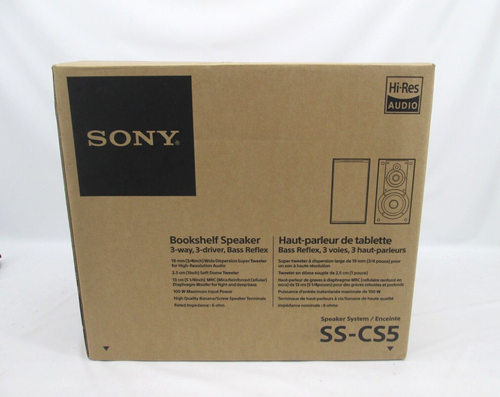 Sony SS-CS5 2 Way 100 W Bookshelf Speaker System - Black for sale ...