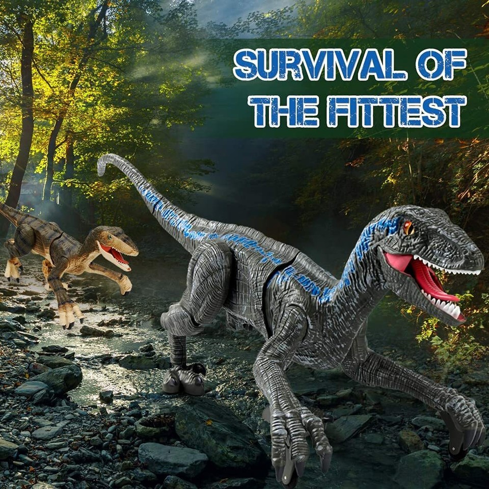 RC Dinosaur Intelligent Interactive Smart Toy Realistic Walking Roaring ...