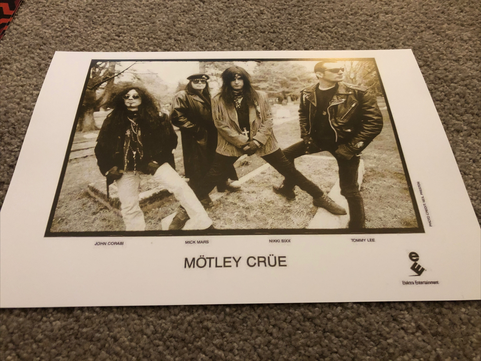 MOTLEY CRUE 1994 Elektra Official Band Photo A4 Printed on Glossed Card ...