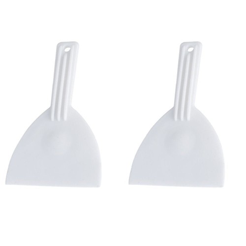 2 Pcs Triangle Cake Tool White Dough Spatula Kitchen Utensils Cake Shop ...