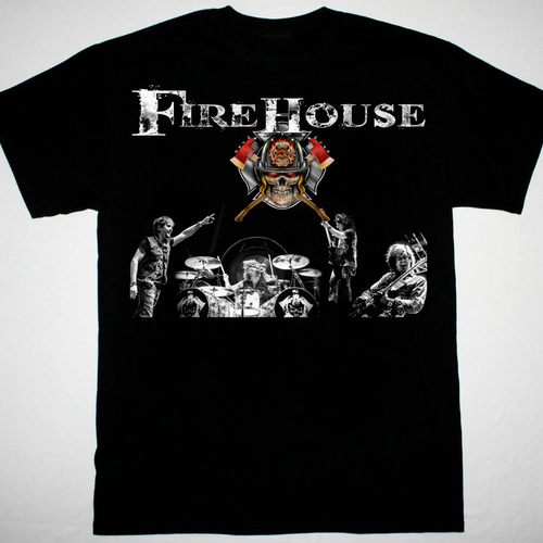 New Firehouse in Concert Shirt Short Sleeve Black Men Unisex S-5XL | eBay