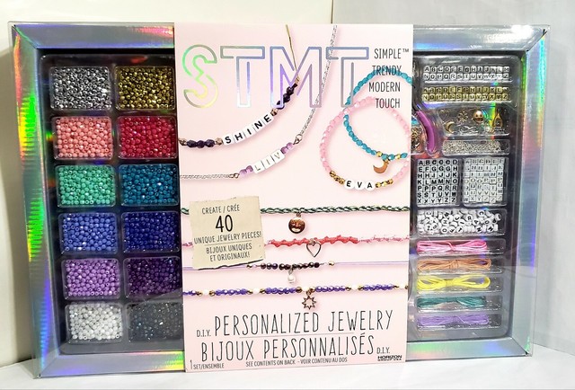 STMT DIY Personalized Jewelry Making Kit 2500 Beads Alphabet Charms ...