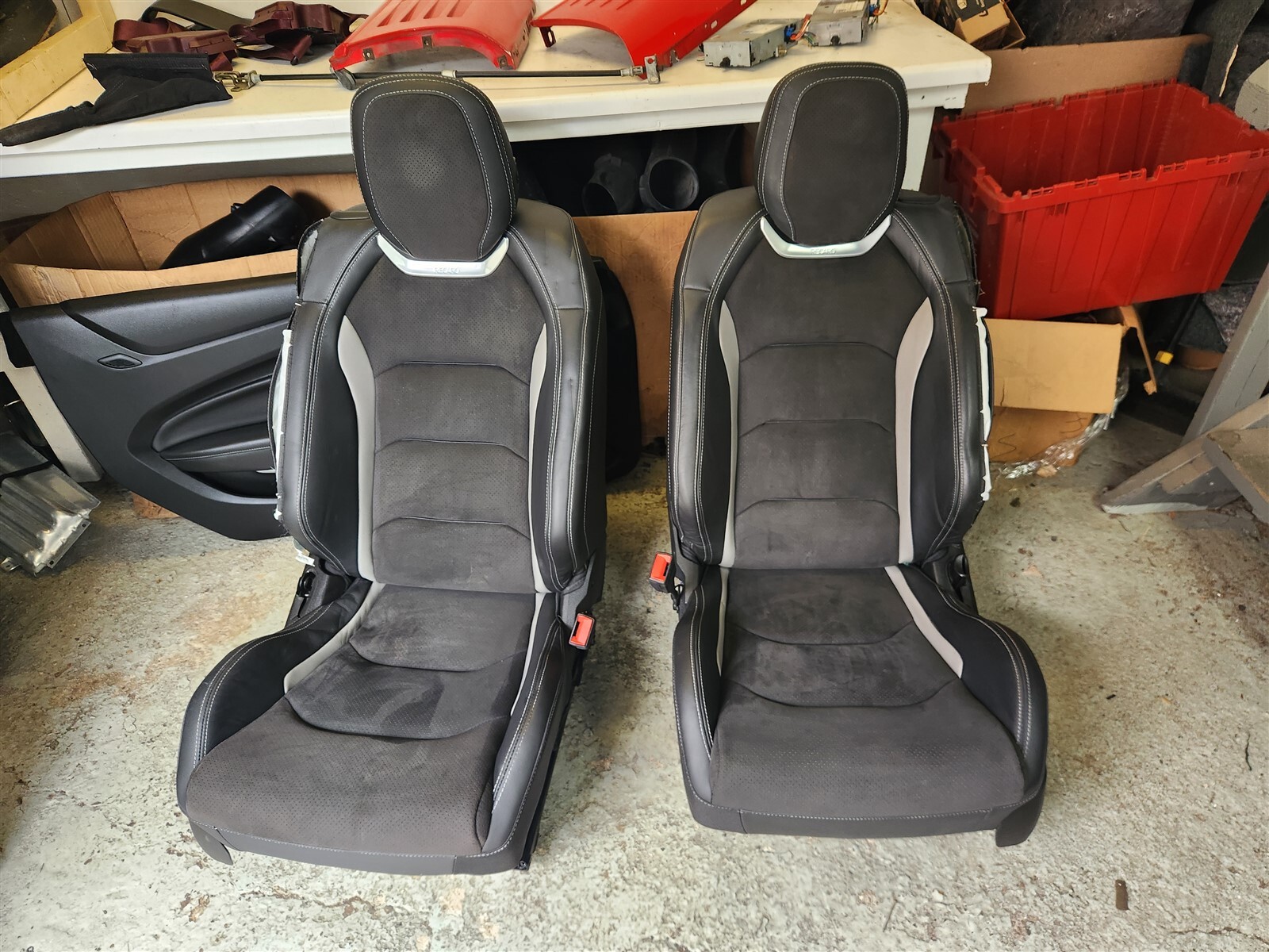 2019 Chevrolet Camaro SS RECARO GRAY BLACK Leather and Suede Seats ...