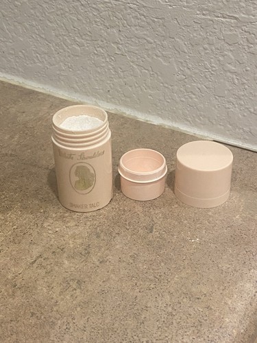 VINTAGE EVYAN WHITE SHOULDERS LUXURY BATH DUSTING POWDER TALC SHAKER ...
