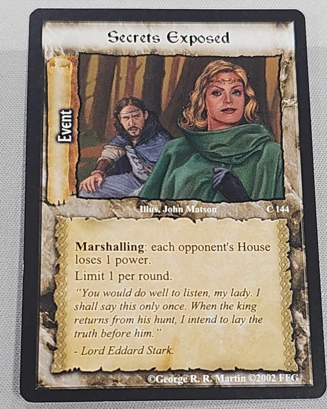 Secrets Exposed - Game Of Thrones TCG/CCG Single Card - Played. | eBay