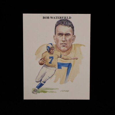 1989 Bob Waterfield L. A. Rams TV-4 U.K. All Time Great Quarterbacks #3 ...