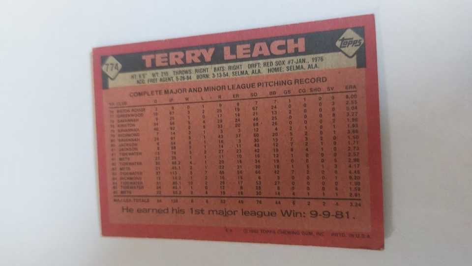 Terry Leach card | eBay