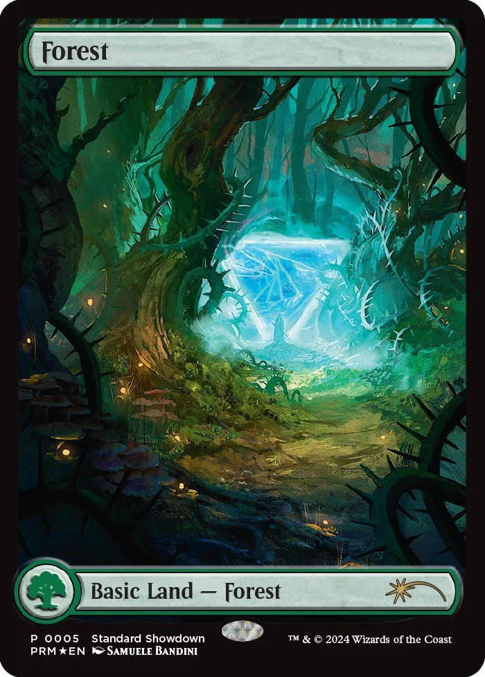 [Foil] Forest (Samuele Bandini) (5) (Standard Showdown Promos) Near ...
