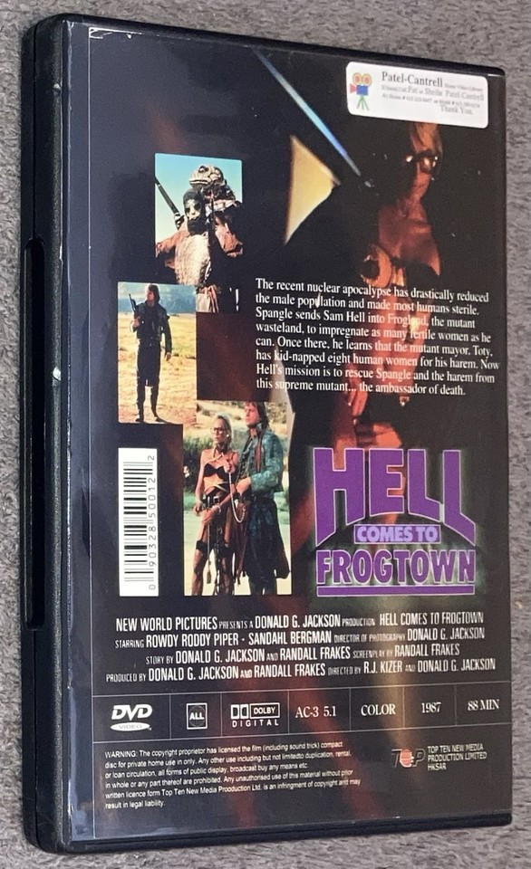 Hell Comes to Frogtown DVD Roddy Piper Sandahl Bergman Rory Calhoun ...