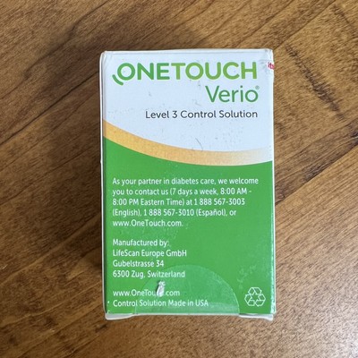 ONETOUCH VERIO LEVEL 3 CONTROL SOLUTION for Blood Glucose Meters EXP 10 ...