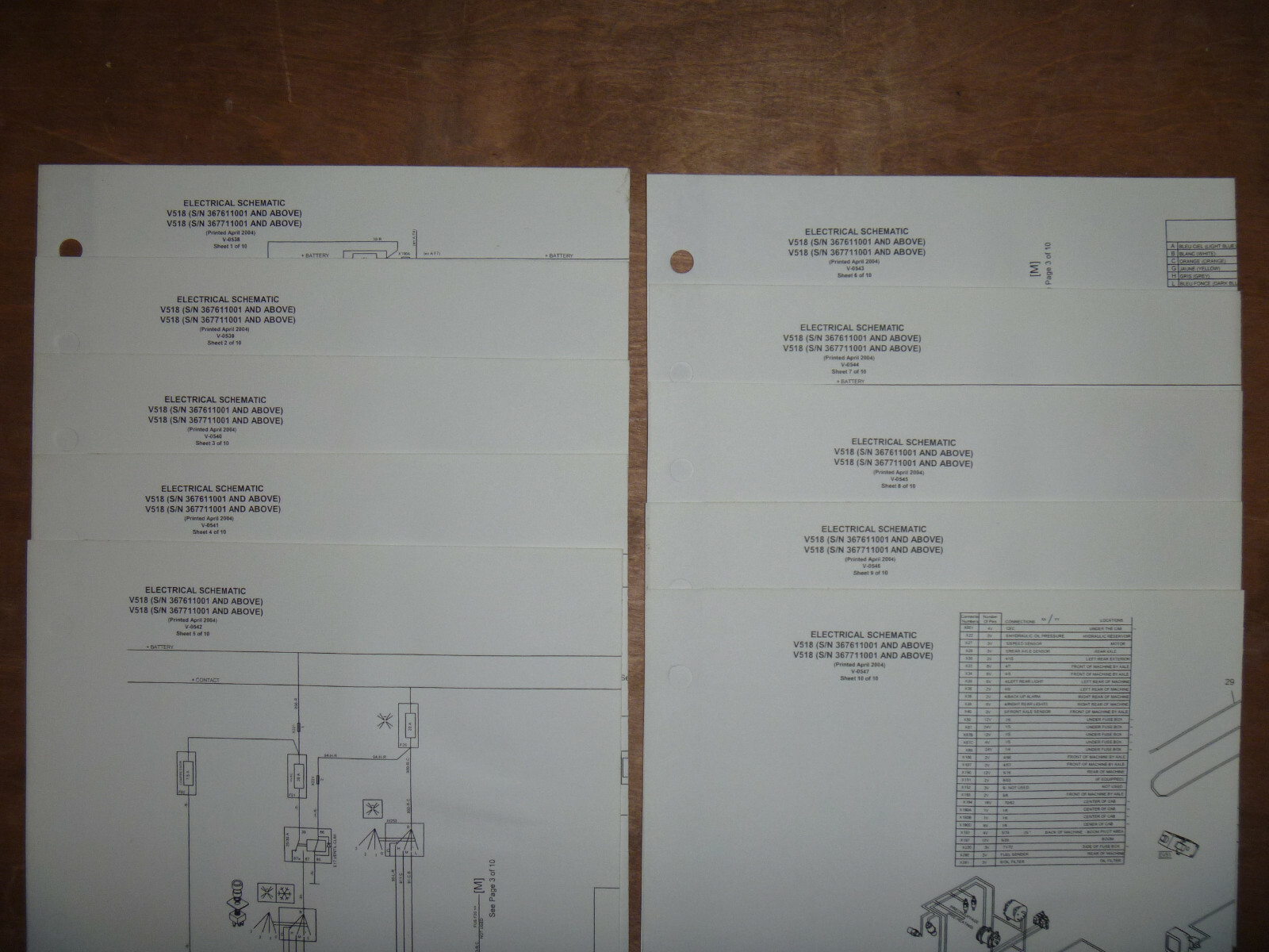 Bobcat V518 Telehandler Electrical Wiring Diagram Schematic Manual ...