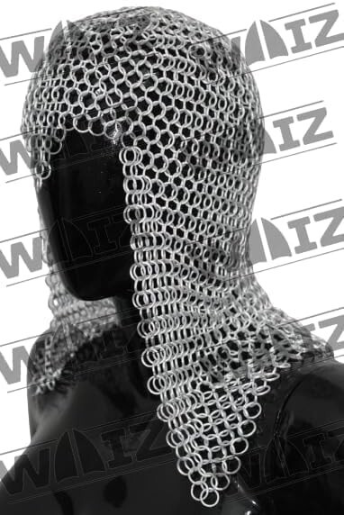 Medieval Knights Butted Aluminium Chain Mail Coif Ring Maille Hood for ...