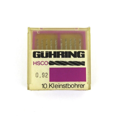Guhring Inc #92 1.5MM 301 Series Micro Precision Drill Bit Box of 10 ...