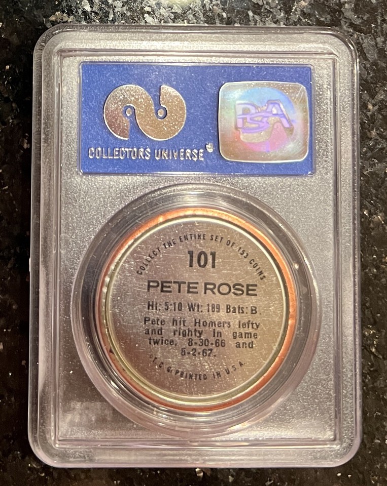 1971 Topps Coin Pete Rose #101 PSA 8 NM-MT Reds Low Pop (Only 29 Higher ...