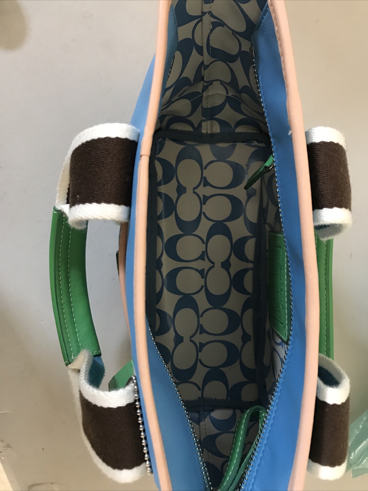 Coach L055-6268 Blue Canvas Small Tote for sale online | eBay