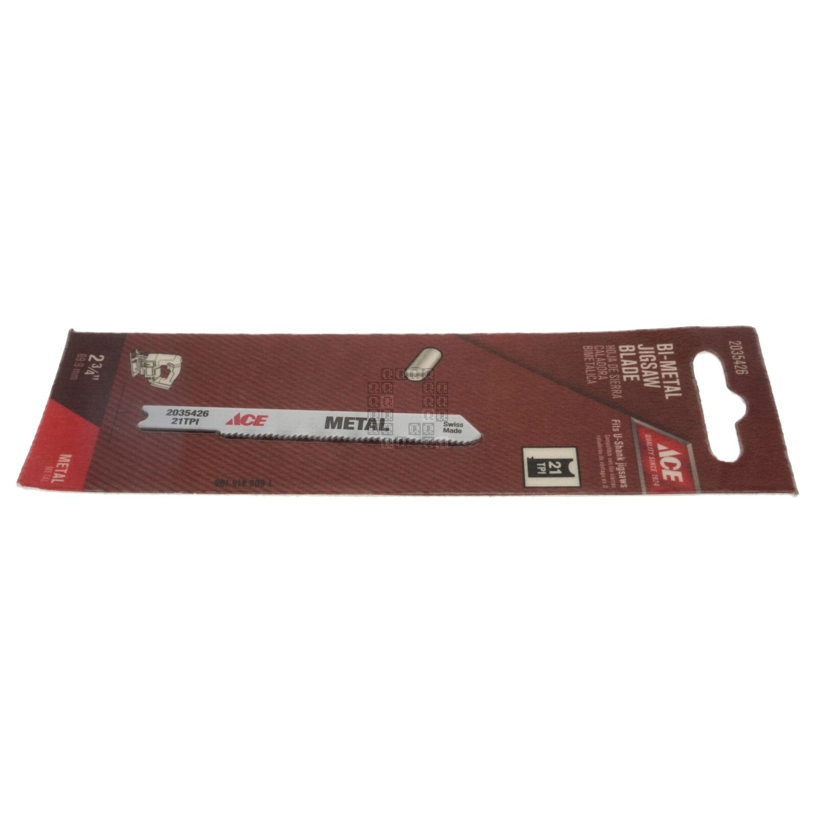 ACE Hardware 2035426 Bi-Metal Jigsaw Blade, 21TPI 2-3/4" Length, U ...