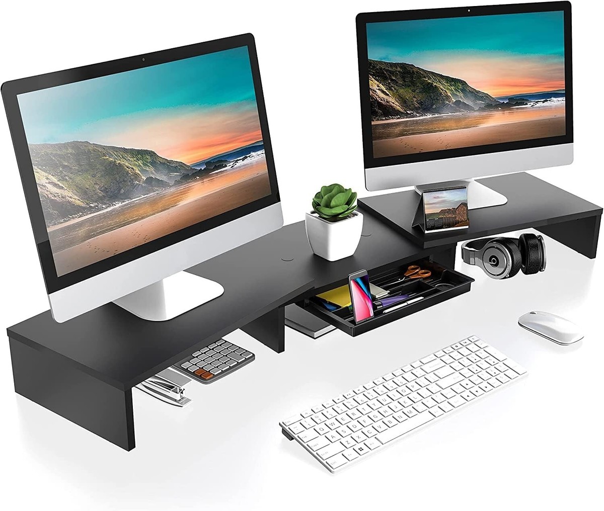 Dual Monitor Riser Stand