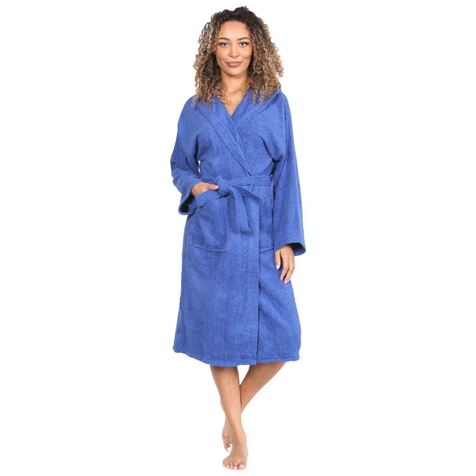 TERRY TOWEL BATH ROBE UNISEX LUXURY SOFT EGYPTIAN COTTON TOWELLING ...