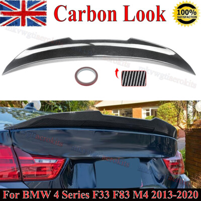 PSM Style Rear Boot Spoiler Lip Carbon Look For BMW 4 Series F33 F83 M4 ...