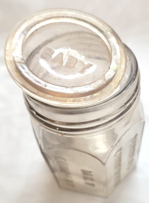 Borden's Condensed Milk Company Baby Bottle Insert Lid Clear 4.25" tall ...