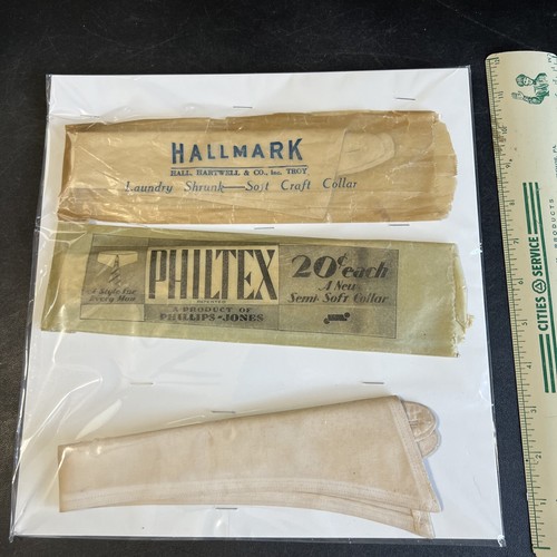 Vintage 3pc Set Mens Collars Hallmark Philtex | eBay