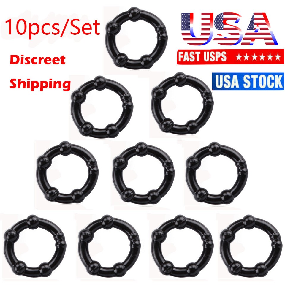 Cock Ring Stay Hard Penis Enhancer 10 Pack Erectile Dysfunction Sex ...