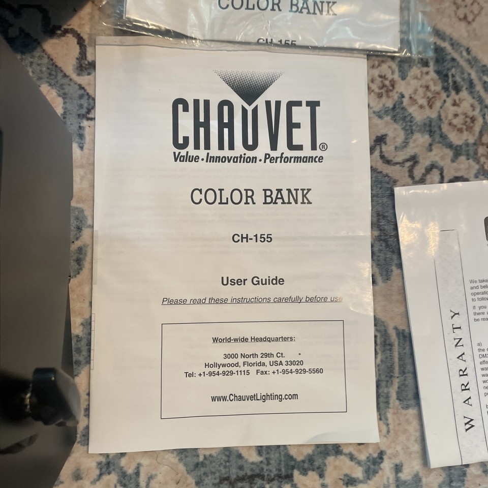 Two Chauvet Color Bank Lights CH-155 Tested Blue Bulb Needs Replaced On ...