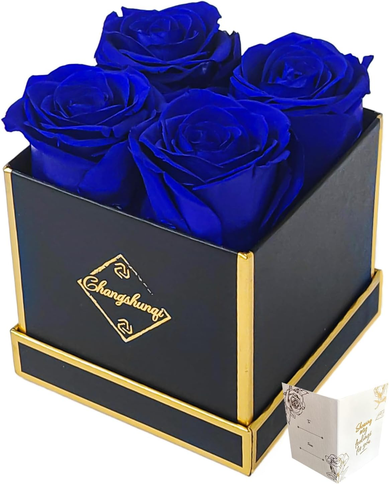 Forever Flowers, Preserved Real Roses in Box Lasting 2-3 Years ...