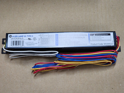 Lot 2 GE LED-ET8/DR/4L/H 4-Lamp LED Driver 120-277V Multi-volt Ballast ...