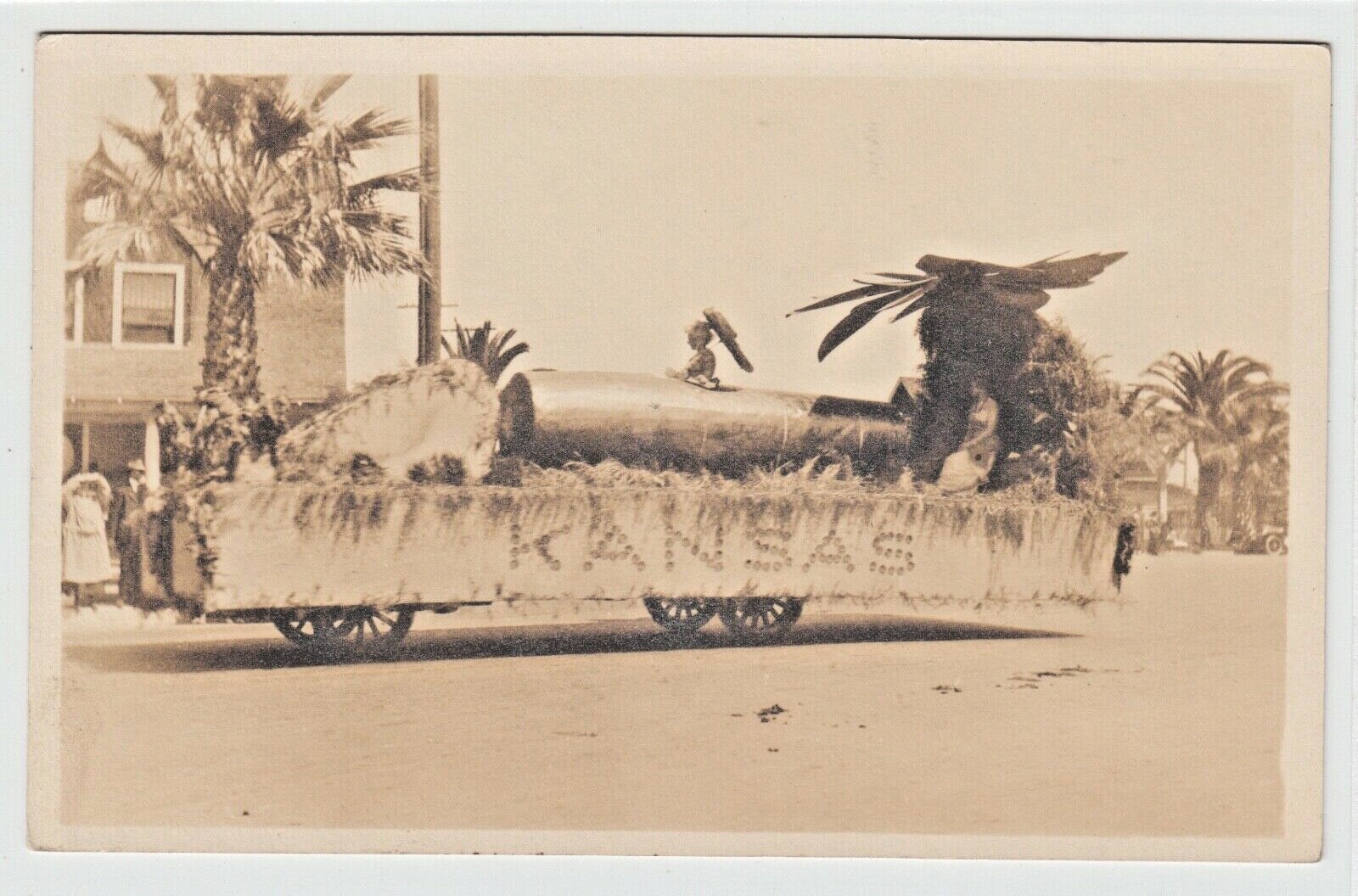 Kansas Parade Float RPPC Postcard Unknown Location Tournament of Roses ...