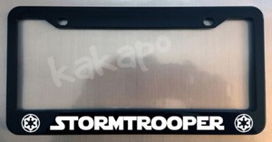 Stormtrooper Galactic Empire Star Wars Glossy Black License Plate Frame ...